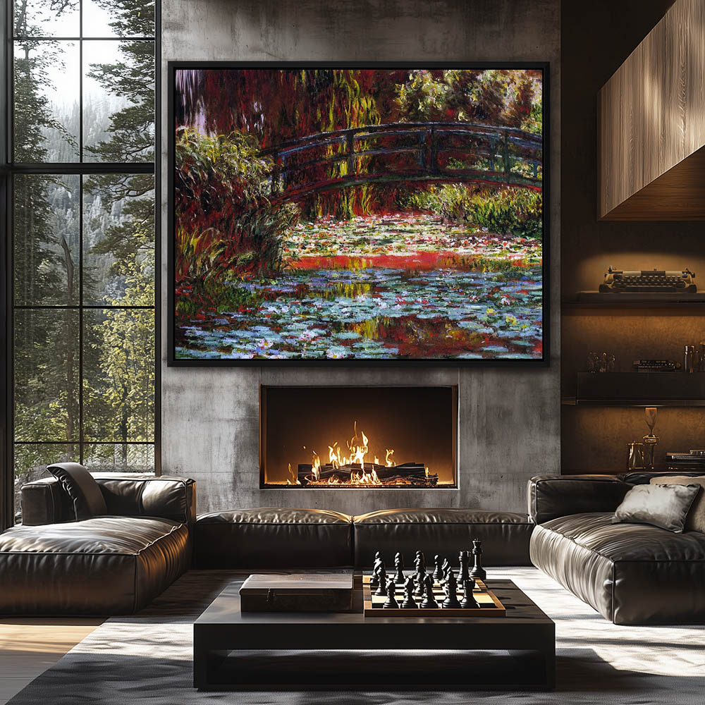 The Japanese Bridge The Bridge over the Water Lily Pond – Great Canvas Arts