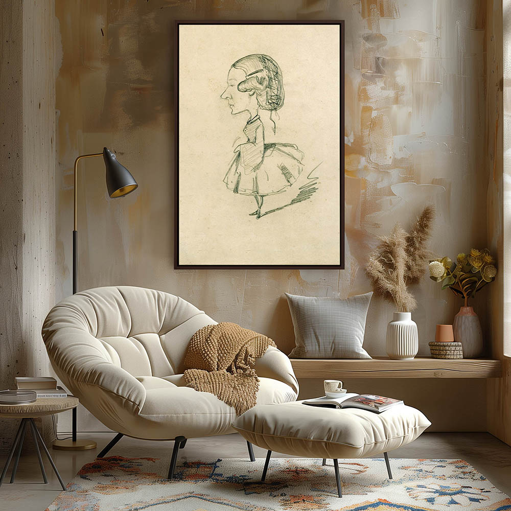 Young Girl in Profile with a Sharp Nose – Great Canvas Arts