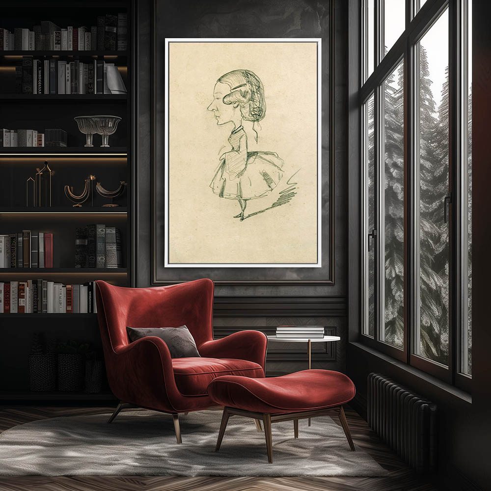 Young Girl in Profile with a Sharp Nose – Great Canvas Arts