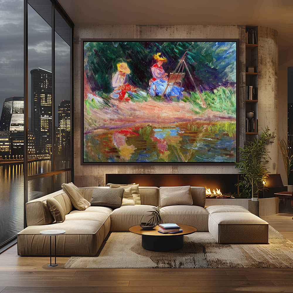 Blanche Monet painting with her sister Suzanne – Great Canvas Arts