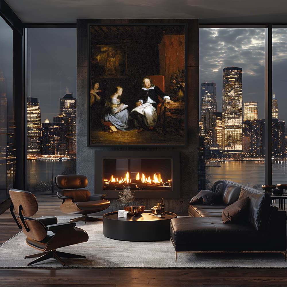 Milton dictating to his daughters his epic poem Paradise Lost – Great ...