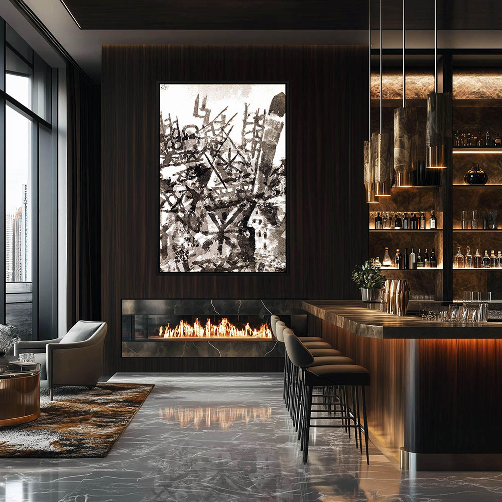 The war is raging over a village – Great Canvas Arts