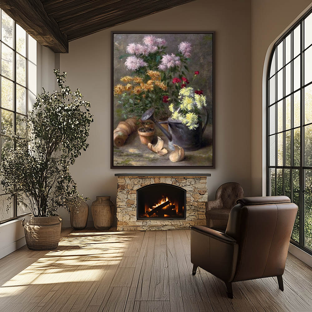 Still Life with Flowers in Clay Pot – Great Canvas Arts