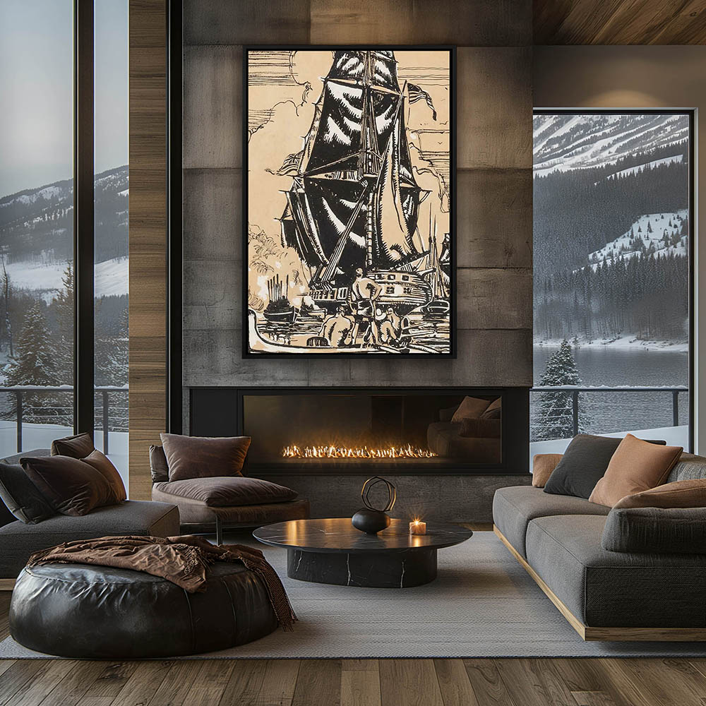 Commander Lawrence Kearney Salutes the Hawaiian Flag – Great Canvas Arts