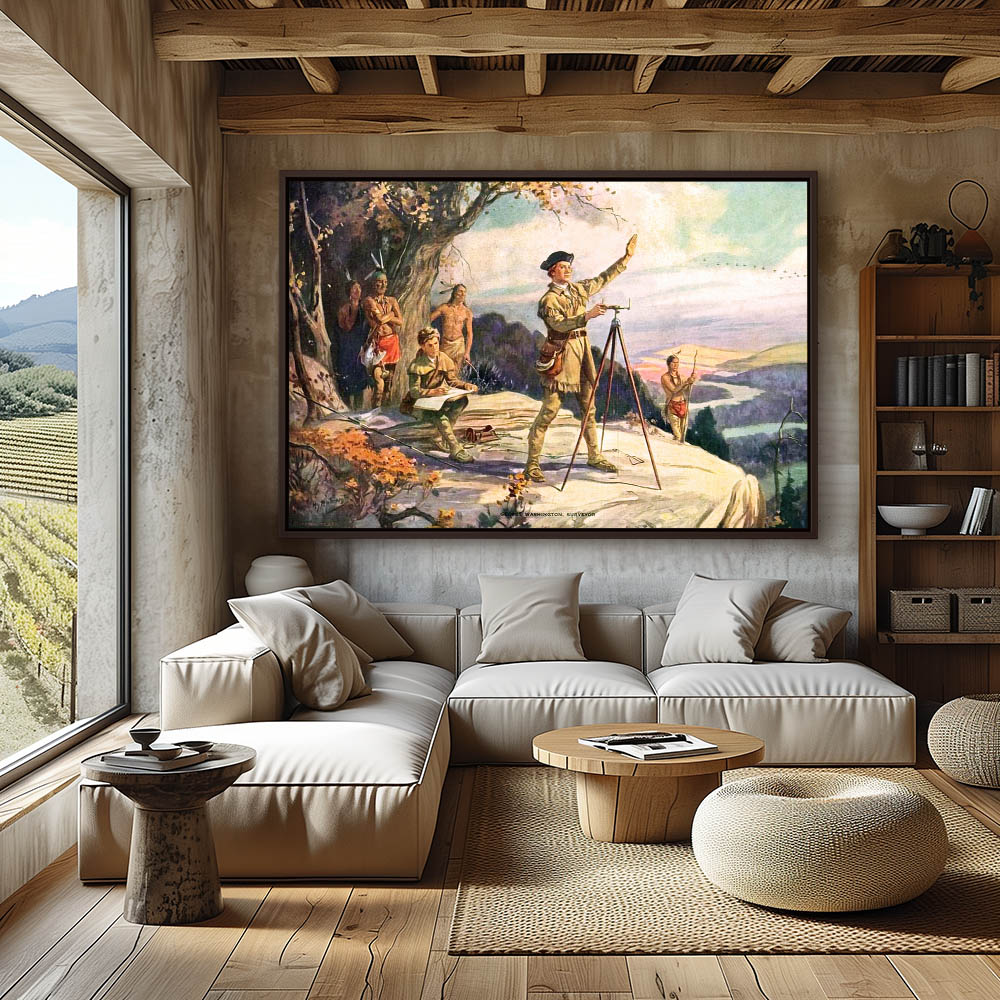 George Washington as a Young Serveyor – Great Canvas Arts