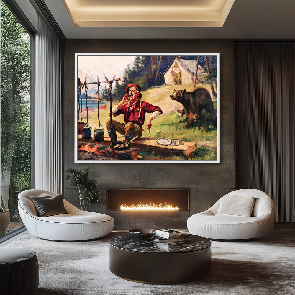 Bear at the Campsite – Great Canvas Arts