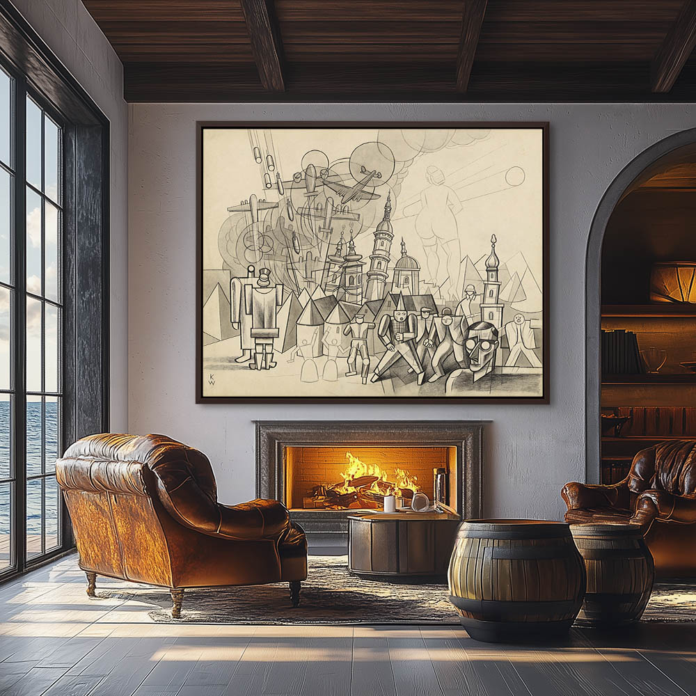 War grotesque with self-portrait – Great Canvas Arts