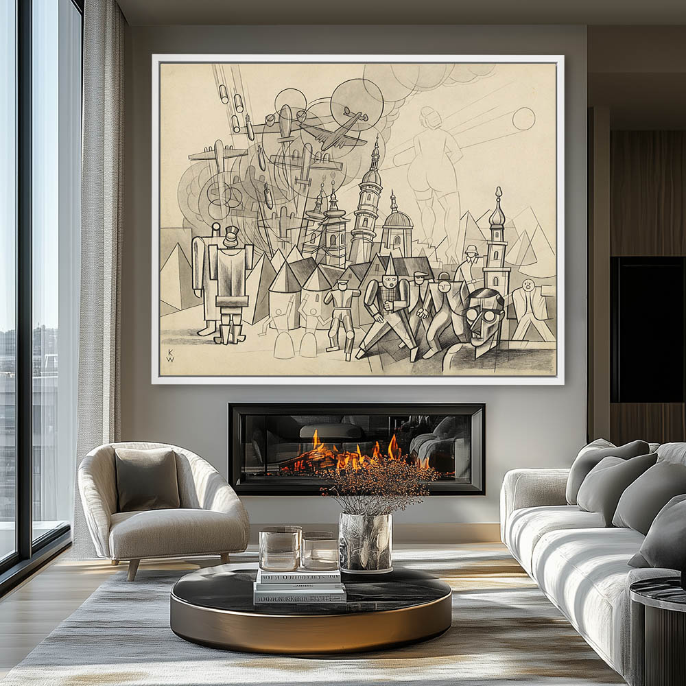 War grotesque with self-portrait – Great Canvas Arts