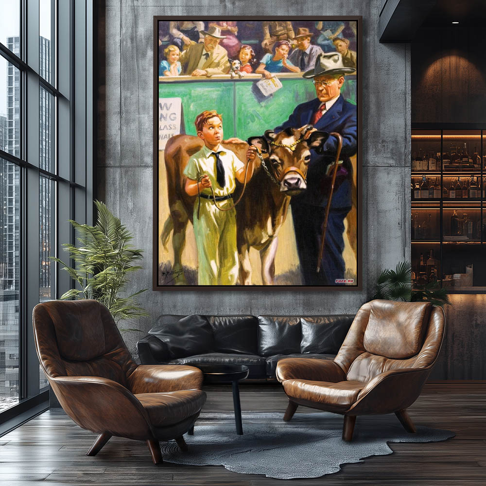 Showing the Prize Calf – Great Canvas Arts