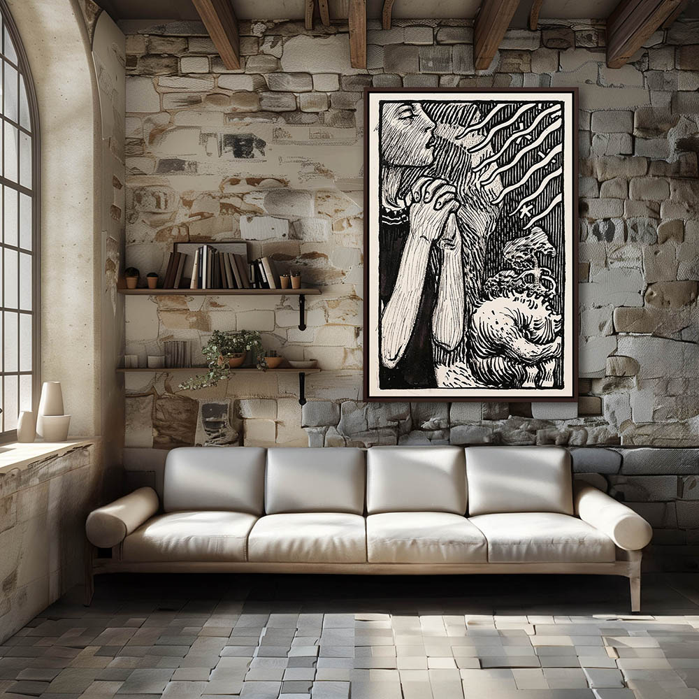 Sketch for the Praying Impene – Great Canvas Arts