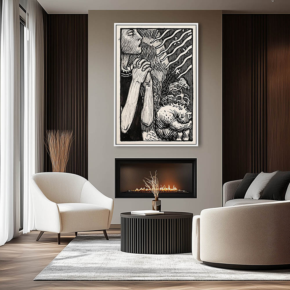 Sketch for the Praying Impene – Great Canvas Arts