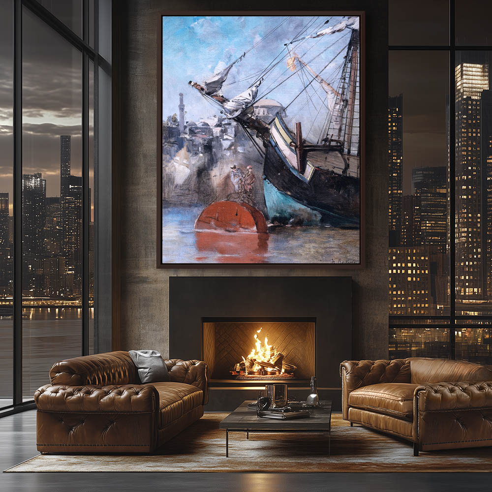 Ship at Anchor Constantinople – Great Canvas Arts