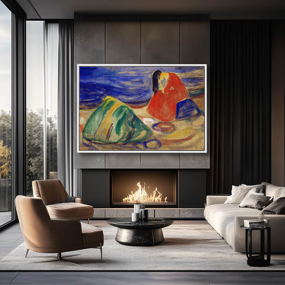 Melancholy. Weeping Woman on the Beach – Great Canvas Arts