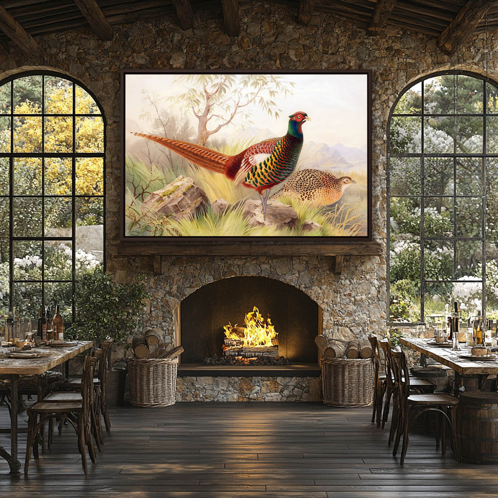 Sporting Scene of Pheasants – Great Canvas Arts