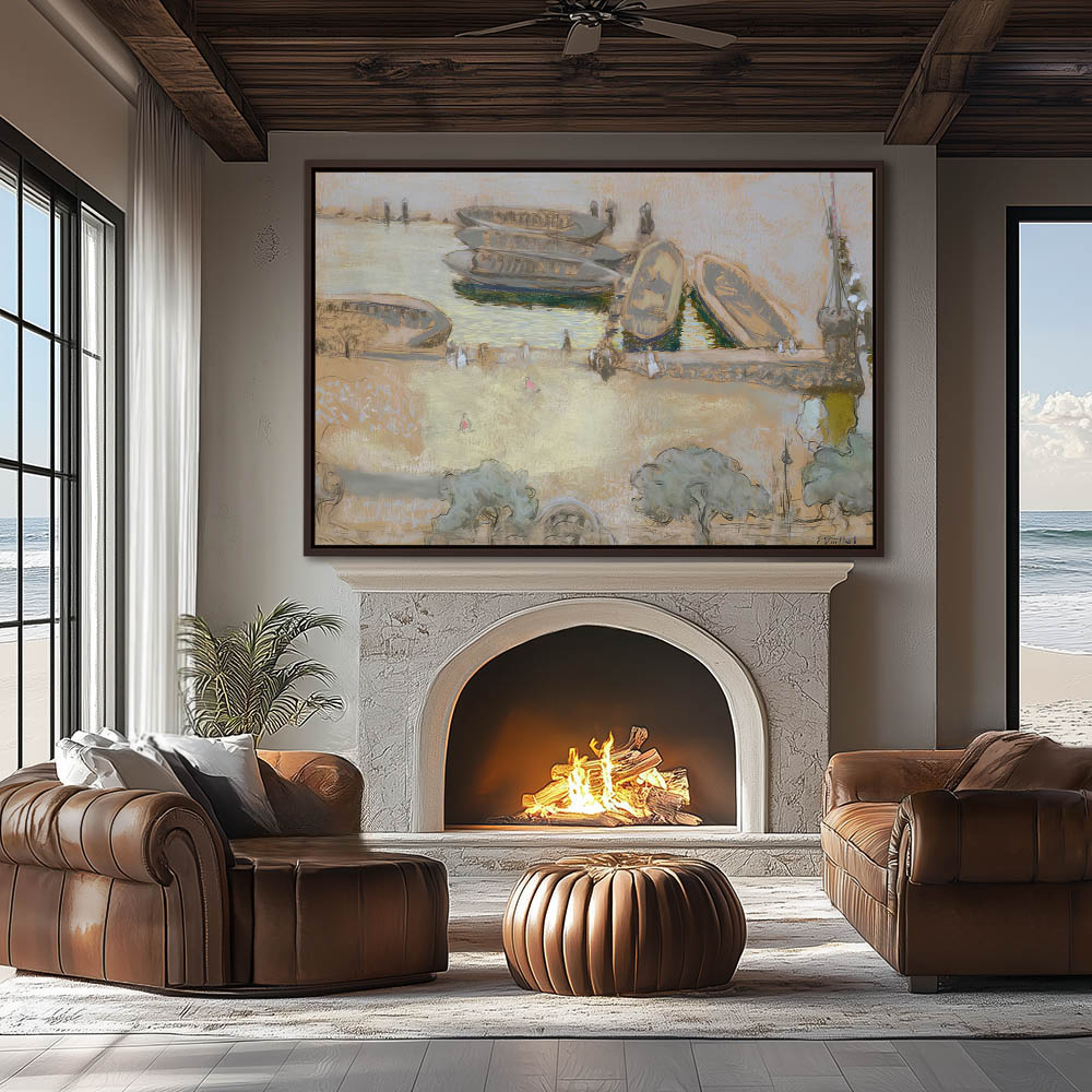 Landing Stage on the Alster – Great Canvas Arts