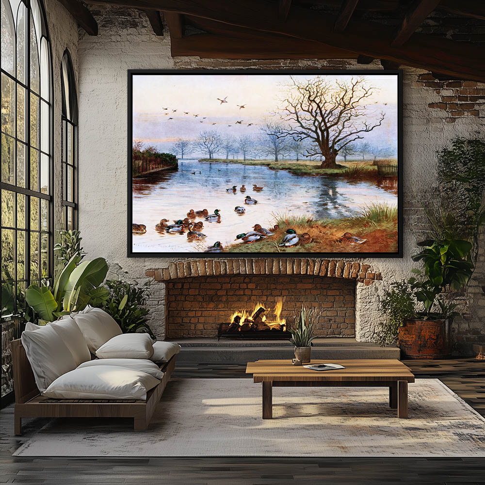 Mallards Coming in to the Wild Duck Pond – Great Canvas Arts