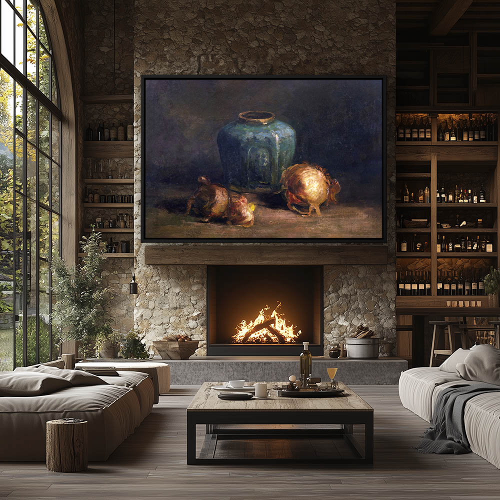 Still Life with Ginger Jars and Onions – Great Canvas Arts