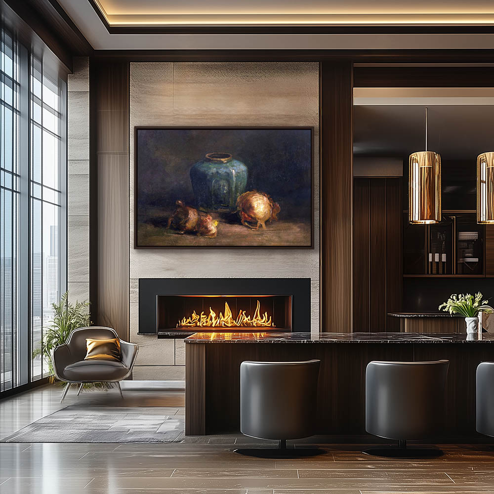 Still Life with Ginger Jars and Onions – Great Canvas Arts