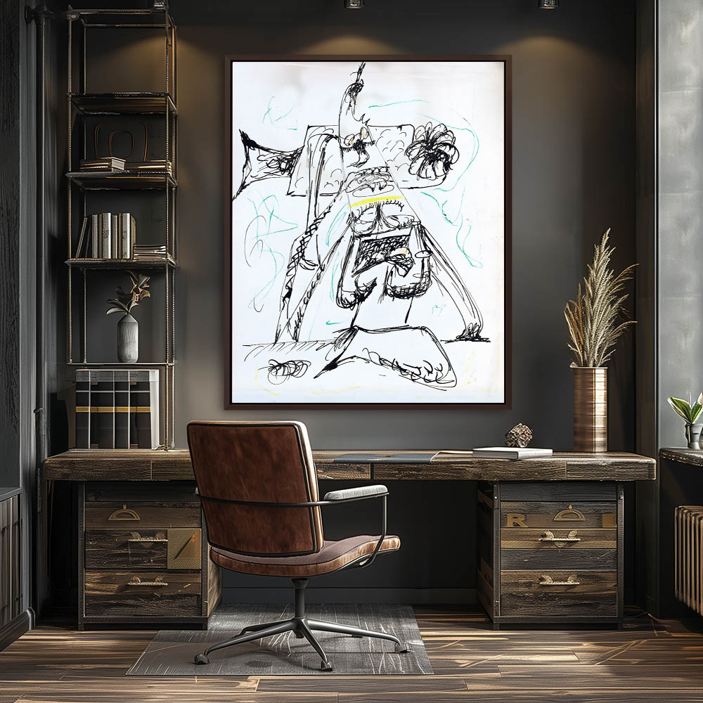 Abstract Agony Motif Drawing – Great Canvas Arts