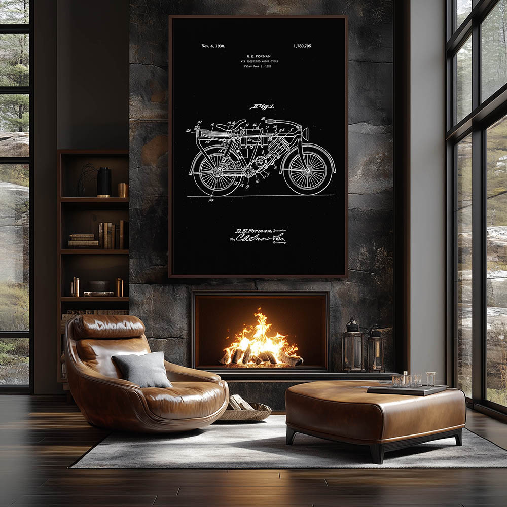 Air Propelled Motorcycle – Great Canvas Arts