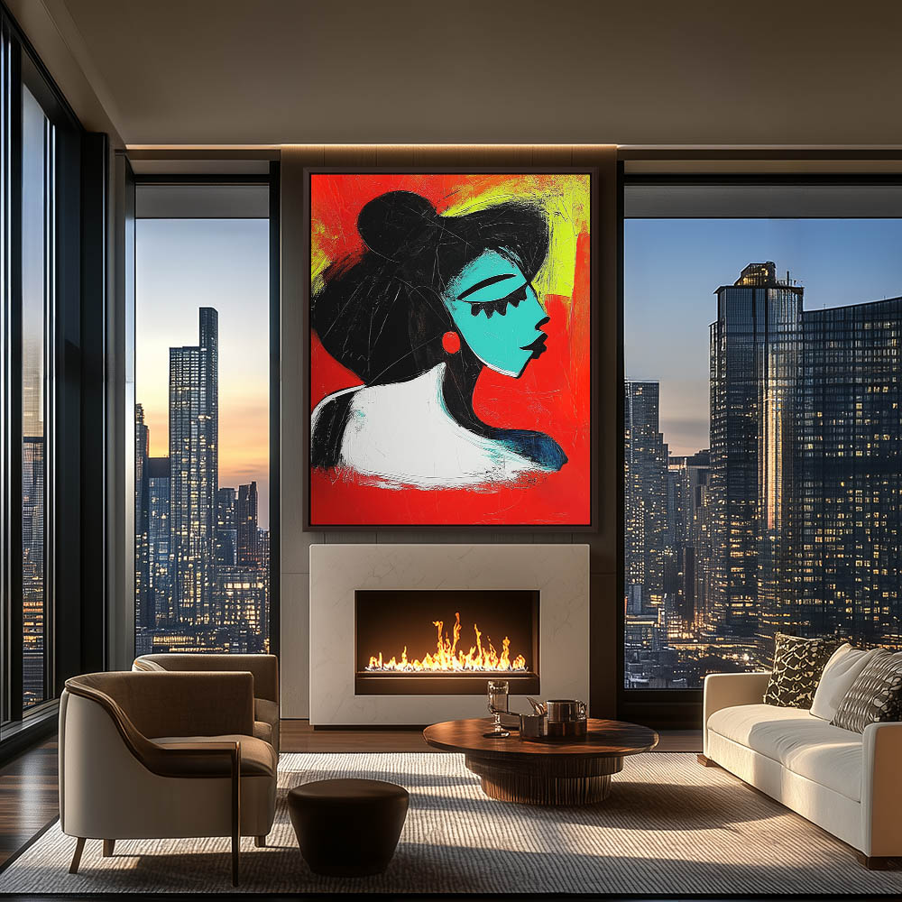 Scarlet Reverie The Green Faced Muse – Great Canvas Arts