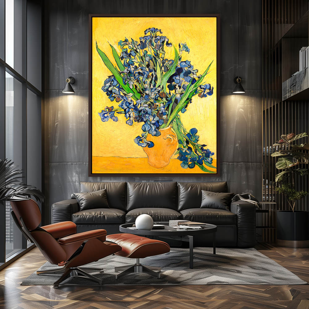 Vase with Irises – Great Canvas Arts