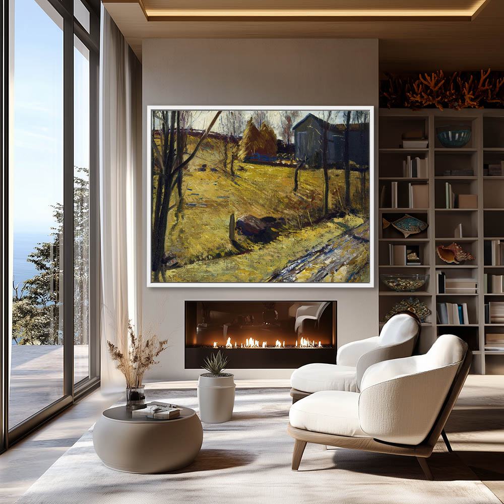 Haystacks and Barn – Great Canvas Arts