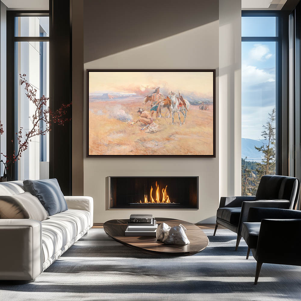 Blackfeet Burning Crow Buffalo Range – Great Canvas Arts