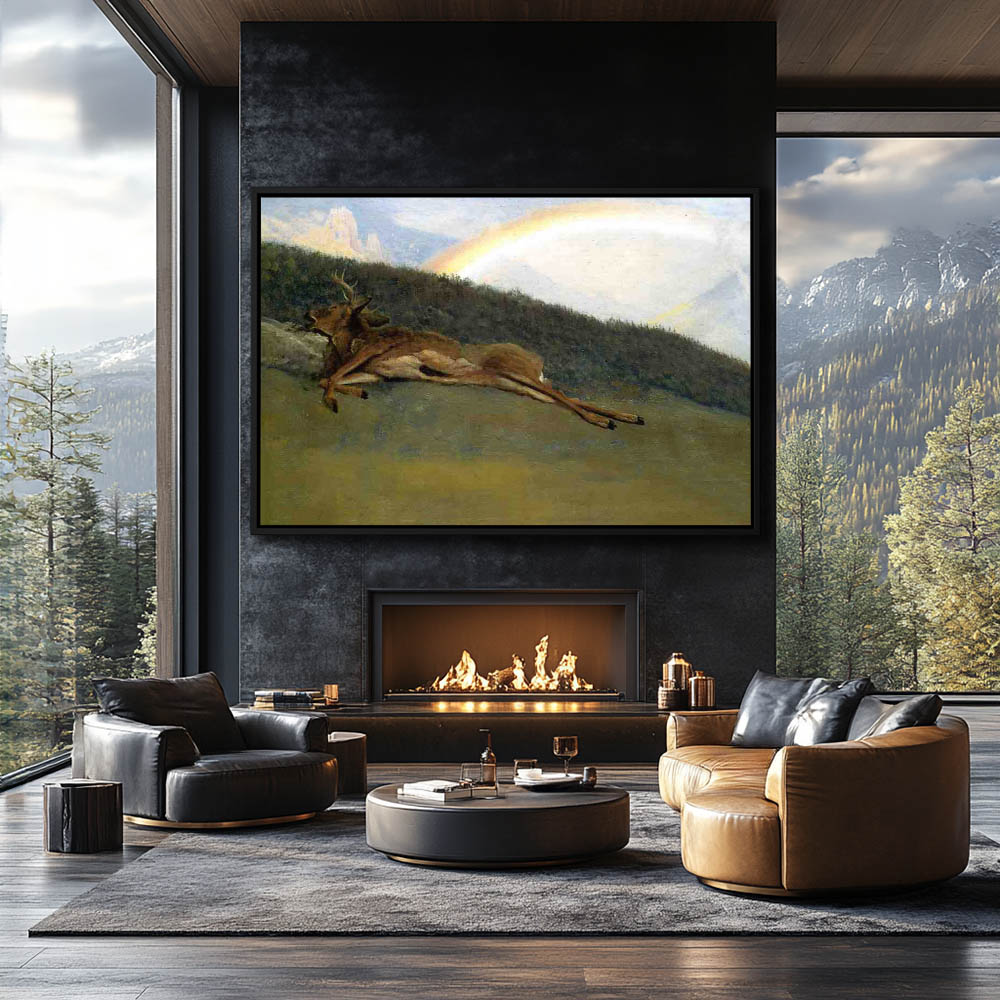 Rainbow over a Fallen Stag – Great Canvas Arts