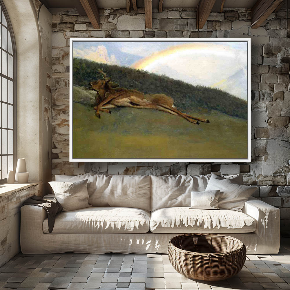Rainbow over a Fallen Stag – Great Canvas Arts