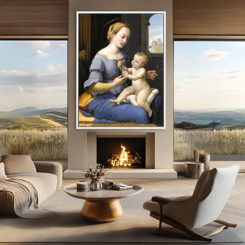 The Madonna Of The Pinks Great Canvas Arts the-madonna-of-the-pinks-great-canvas-arts
