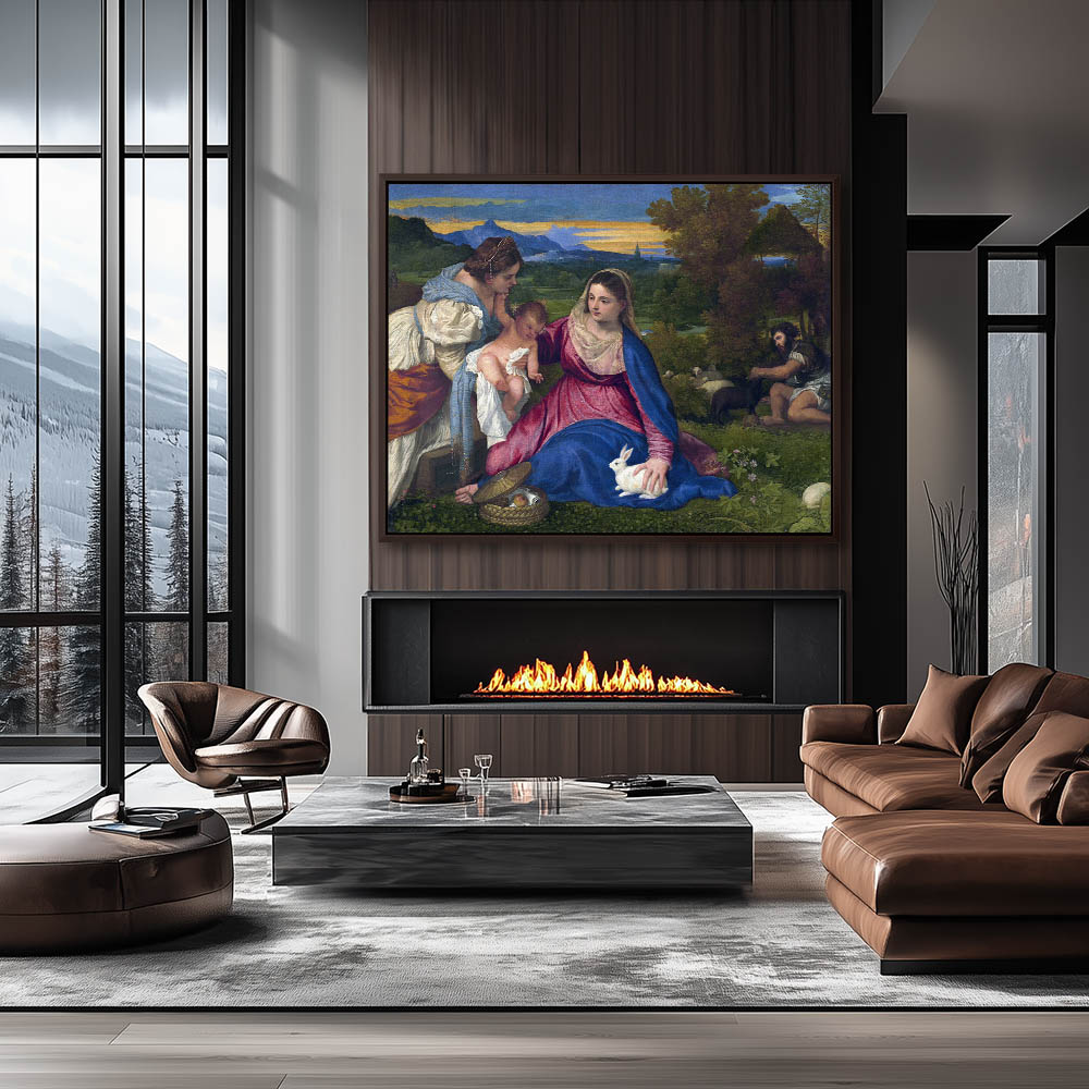 Madonna and Child with St Catherine and a Rabbit – Great Canvas Arts