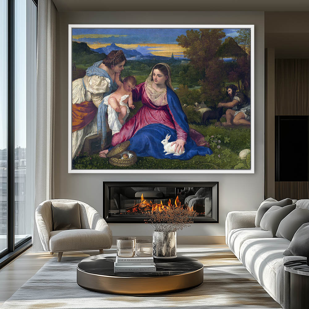 Madonna and Child with St Catherine and a Rabbit – Great Canvas Arts