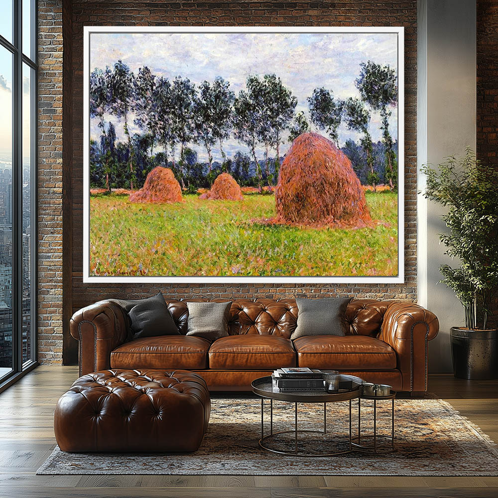 Haystacks Overcast Day – Great Canvas Arts