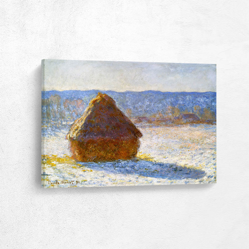 Grainstack Snow Effect Morning – Great Canvas Arts