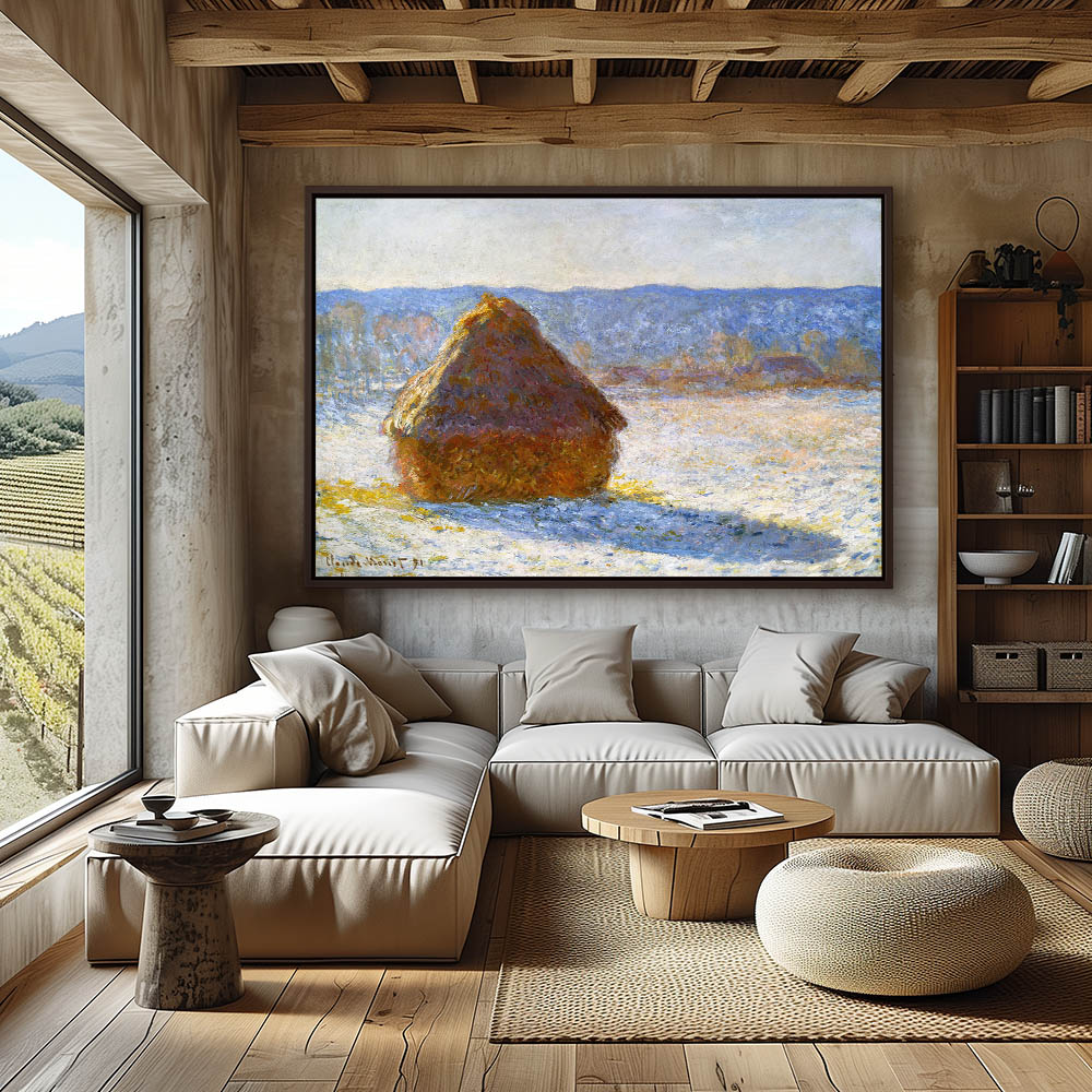 Grainstack Snow Effect Morning – Great Canvas Arts