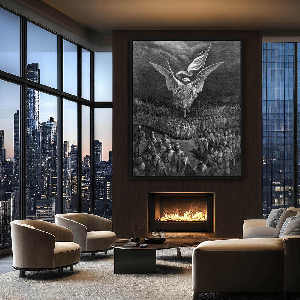 An angel leading the Crusaders to Jerusalem – Great Canvas Arts