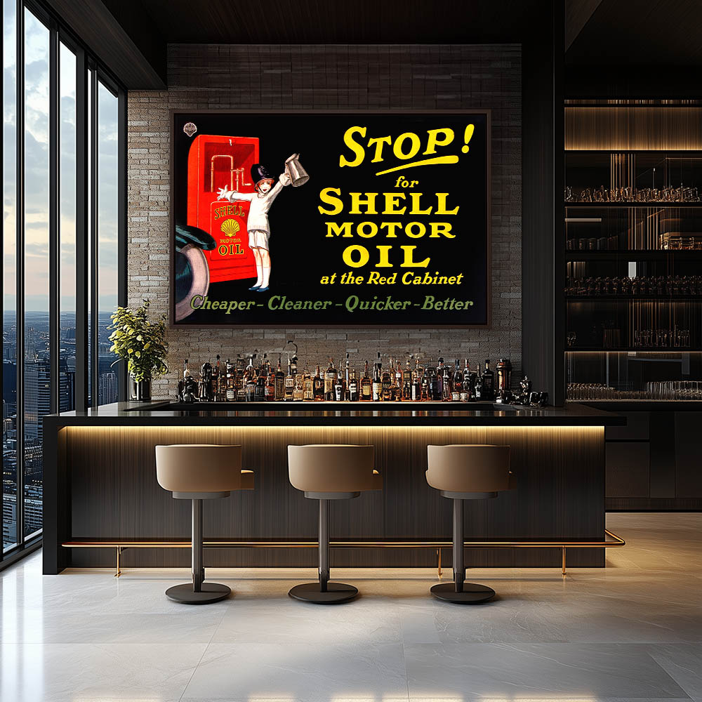 Motor Oil advertising poster – Great Canvas Arts