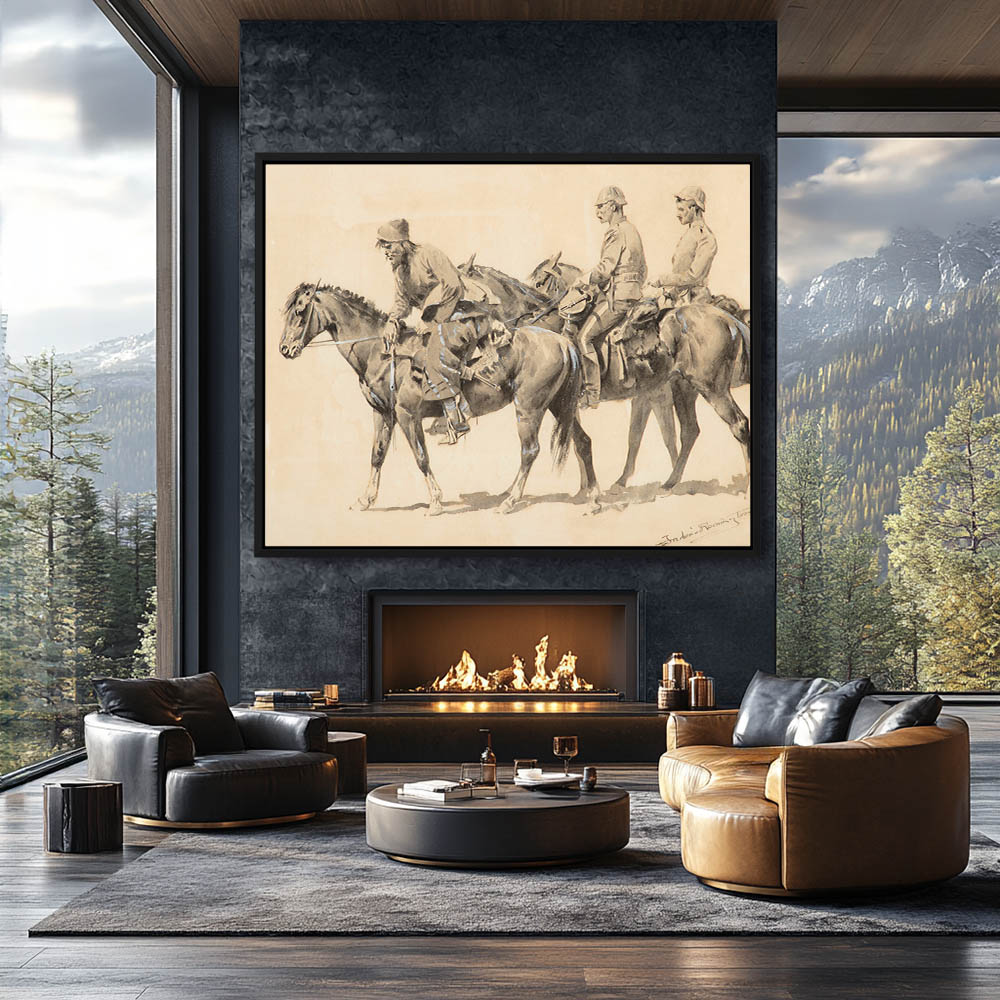 Police and Trailer Following a Criminal – Great Canvas Arts